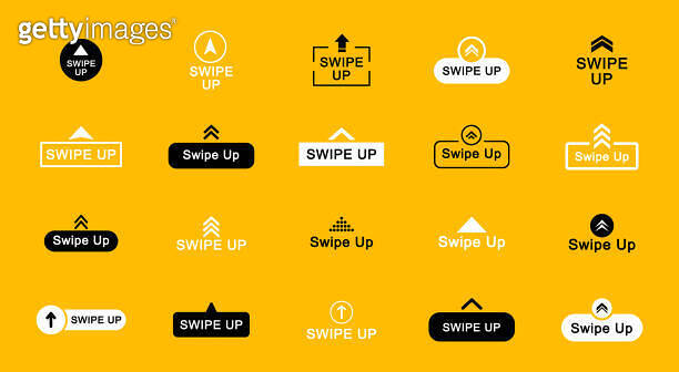 Swipe up icon set. Arrow up buttons. Swipe Up icons for social media ...