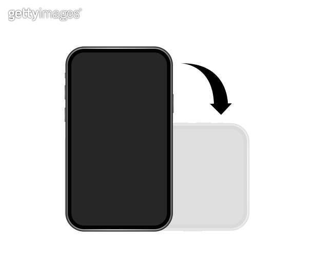Icons Rotate smartphone. Mobile phone rotation symbols set. Phone ...