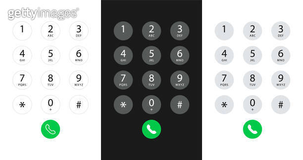 Smartphone dial keypad with numbers and letters. Interface keypad for ...