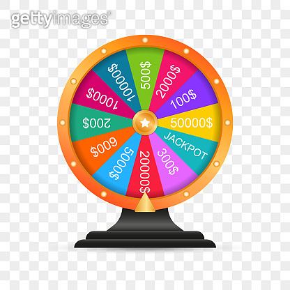 Roulette, wheel of fortune. Spinning fortune wheel. Lottery luck. Game ...
