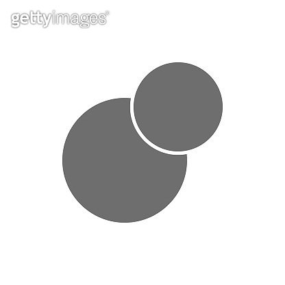 Pie chart, intersecting circles, venn diagram grey icon. 이미지 ...