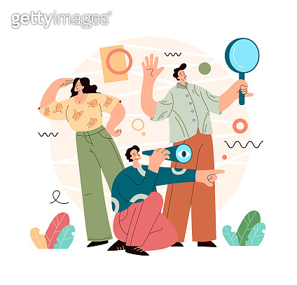 Business people man woman team office workers characters looking ...