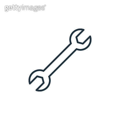 wrench icon vector from labour day concept. Thin line illustration of ...