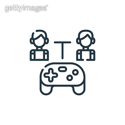 gaming icon vector from friendship concept. Thin line illustration of ...