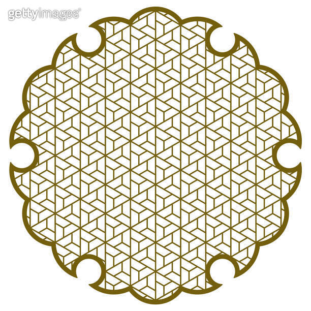 Yukiwa snowflake with pattern in Japanese style of Kumiko zaiku ...