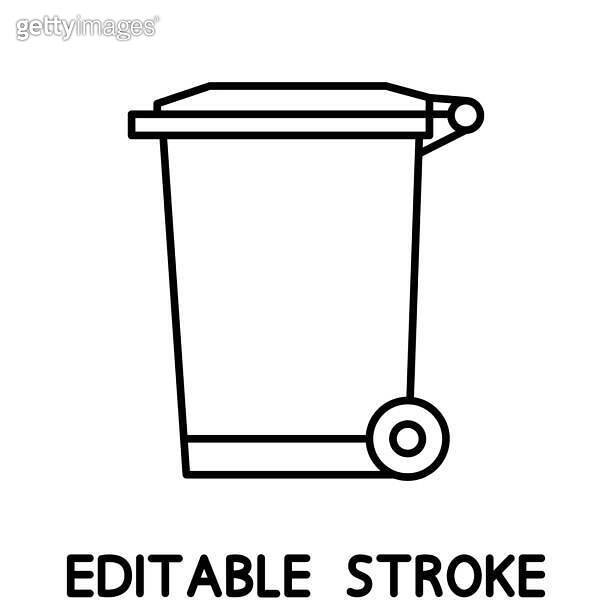 Recycle bin for trash and garbage. Street plastic wheelie waste bin ...