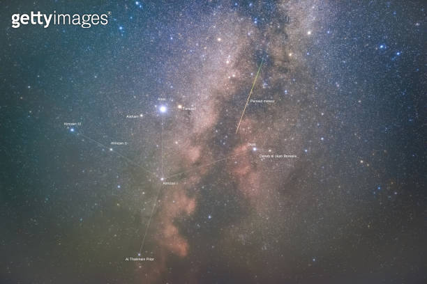 AQUILA in the Milky way and the bright ALTAIR star (1335028705) - 게티이미지뱅크
