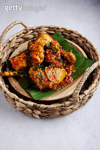 Ayam Rica-Rica. Traditional dish from Manado, Indonesia, braised ...