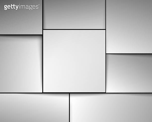 Abstract white and gray square geometric shape background. Space for ...