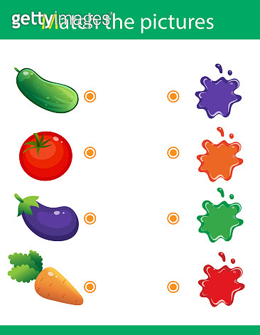 Match by color. Puzzle for kids. Matching game, education game for ...