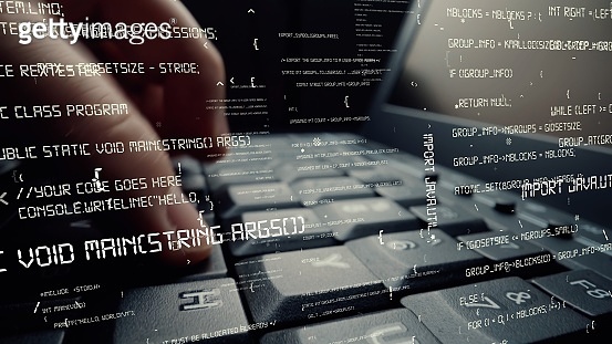 Creative visual of computer programming coding and software development ...