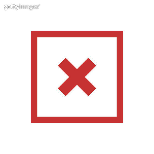 Wrong sign. X icon. Bubble style. Wrong or x symbol. Red icon. Red ...