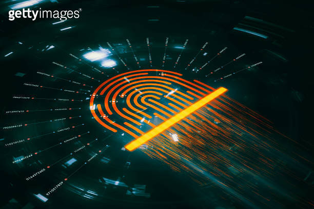 Digital fingerprint scanning verification process 이미지 (1320626462) - 게티 ...