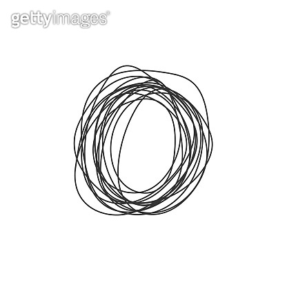 Insane messy line.Set of messy clew symbols connected between them line ...