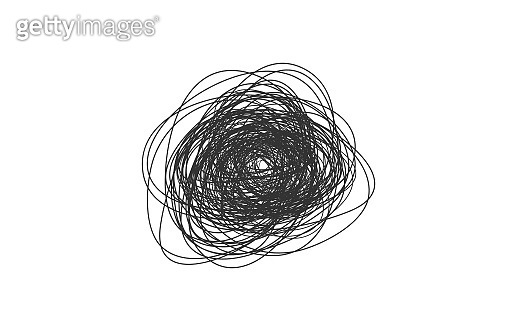 Insane messy line.Set of messy clew symbols connected between them line ...