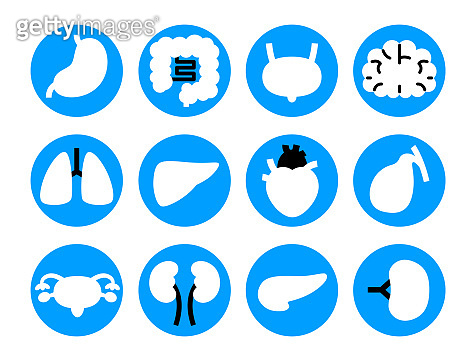 12 vivid blue built-in icons 이미지 (1309511815) - 게티이미지뱅크
