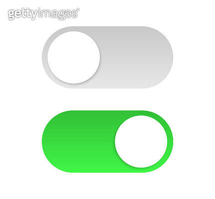 On and Off toggle switch. Slider buttons. Buttons Toggle for user ...