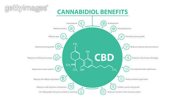 Information poster of Cannabidiol Benefits with infographic and ...