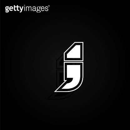 Modern, minimal and dynamic 'Rapper' font character with 45 degree ...