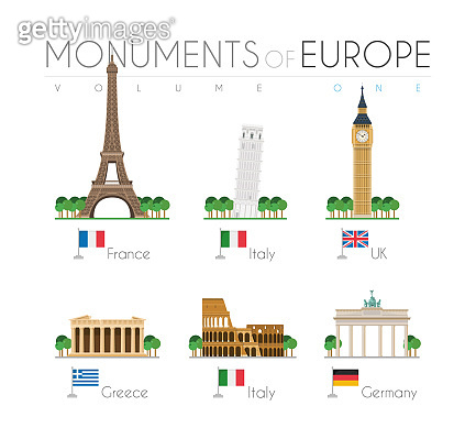 Monuments of Europe in cartoon style Volume 1: Eiffel Tower (France ...