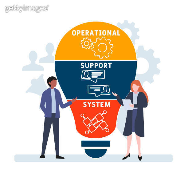 Flat design with people. OSS - Operational support system acronym 이미지 ...