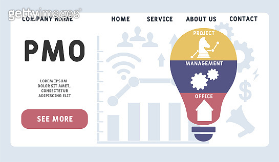 Vector website design template . PMO - Project Management Office 이미지 ...