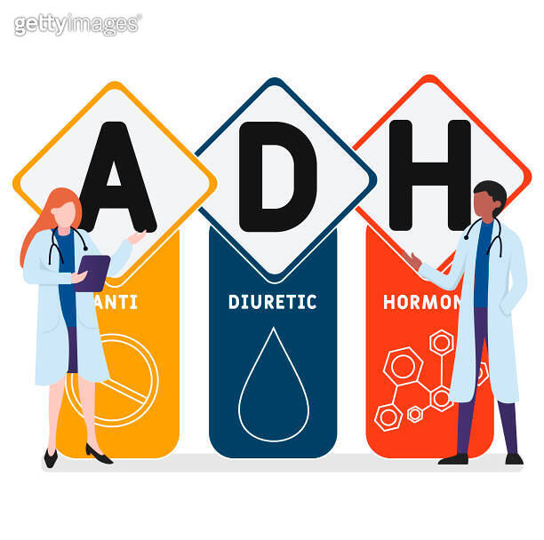 ADH - Antidiuretic Hormone acronym (1350350957) 일러스트, 무료 일러스트 - 게티이미지뱅크