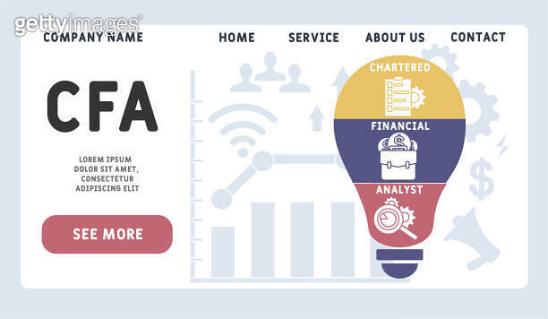 Vector website design template . CFA - Chartered Financial Analyst ...