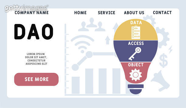 Vector website design template . DAO - Data Access Object acronym ... Vector website design template . DAO - Data Access Object acronym ...