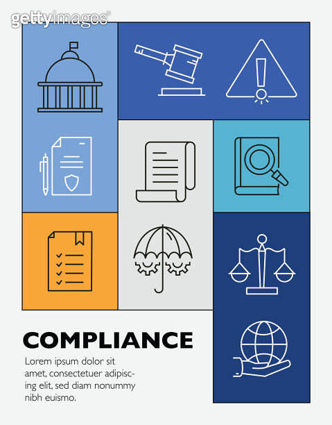 Compliance Related Process Infographic Template. Workflow Layout with ...