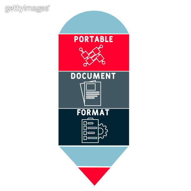 PDF - Portable Document Format acronym (1350542235) 일러스트, 무료 일러스트 - 게티이미지뱅크