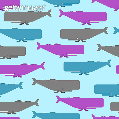 Sperm whale pattern seamless. cachalot big whale background. Baby ...