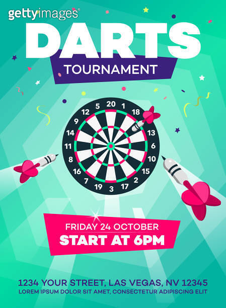 Modern darts tournament poster invitation template 이미지 (1305946206 ...