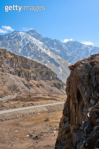 Early spring in the mountains. Travel by car in Georgia. Amazing ...