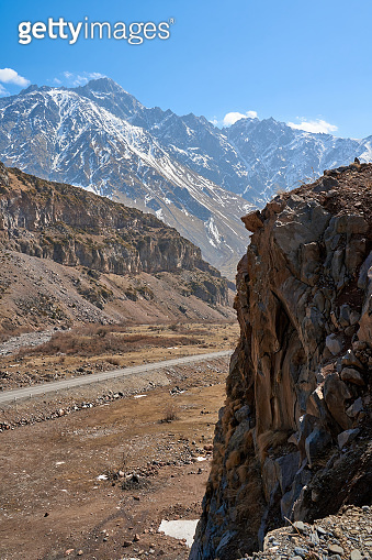 Early spring in the mountains. Travel by car in Georgia. Amazing ...