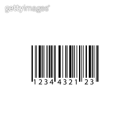 Barcode icon in black on isolated white background. Strip code data ...