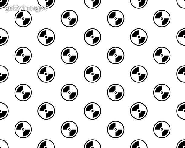 Seamless abstract retro musical pattern with black and white vinyl ...