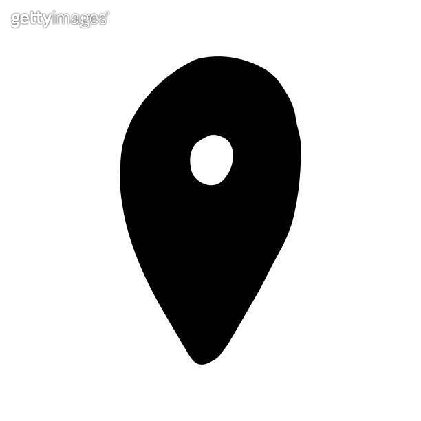 geolocation icon, sticker. sketch hand drawn doodle style. vector ...