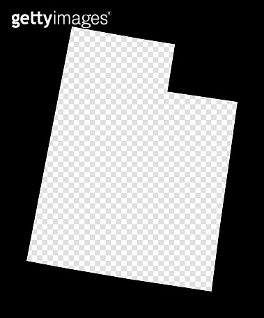 Stencil map of Utah. Simple and minimal transparent map of Utah. 이미지 ...