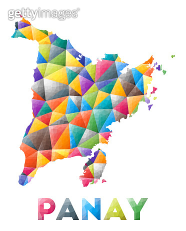 Panay - colorful low poly island shape. (1344551609) - 게티이미지뱅크