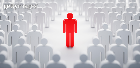 Red man icon as leader 이미지 (1321651018) - 게티이미지뱅크