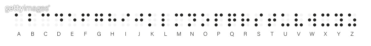 Braille font alphabet vector dotted type for blind disabled people ...