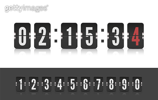 Vector modern ui design old countdown timer. Coming soon web page design with flip time counter ...