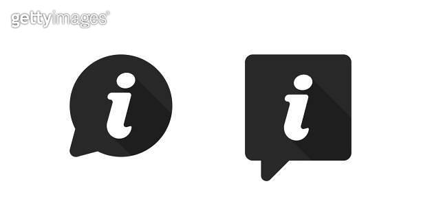 Information icon symbol in circle illustration set, faq info mark ...