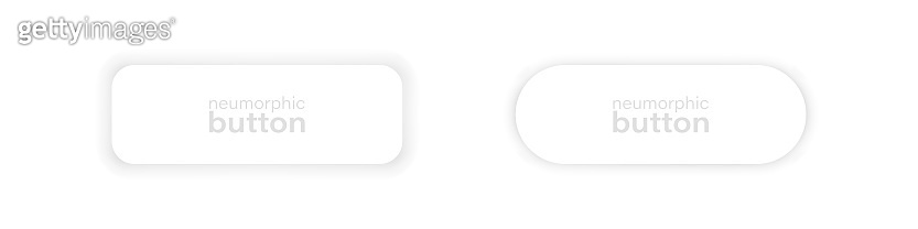 Neumorphic rounded button concept, blank bar collection on trendy ...