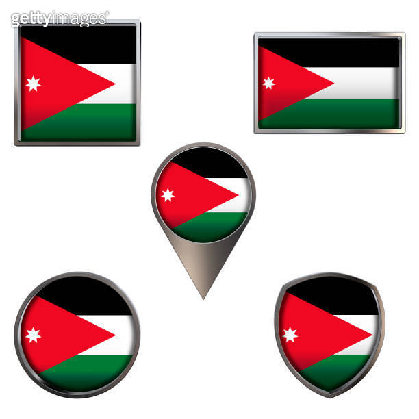 Flags of the Jordan Icons set image 이미지 (1309412828) - 게티이미지뱅크
