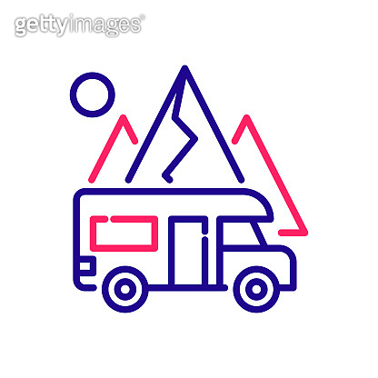 Rv park vector 2 colours icon style illustration. EPS 10 file 이미지 ...