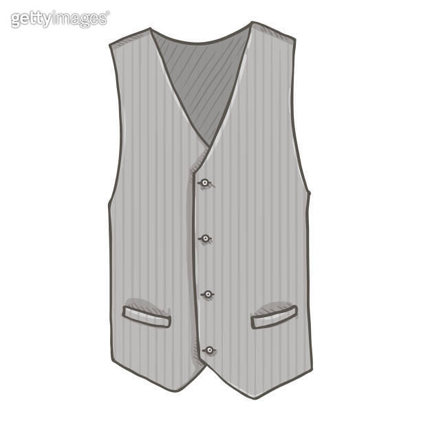 Waiscoat. Vector Cartoon Illustration of Vest 이미지 (1320598362) - 게티이미지뱅크