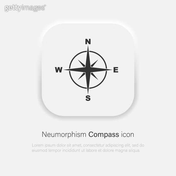 Simple Compass vector icon. Compass rose, 8 points symbol in trendy ...
