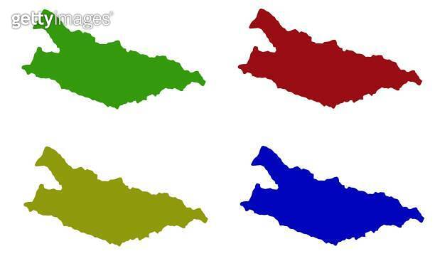 silhouette map of Ruiru city in kenya (1324981514) - 게티이미지뱅크